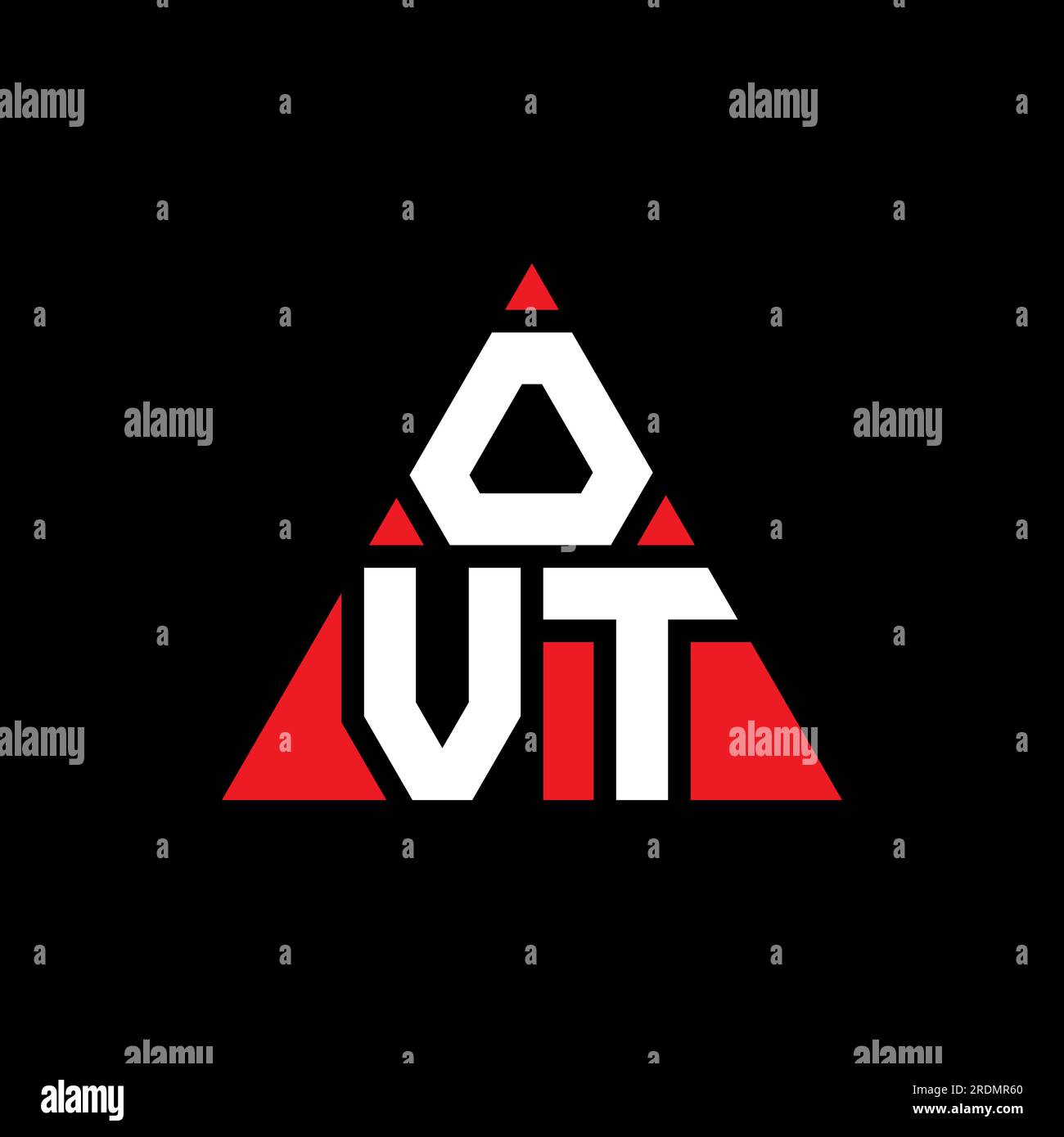 OVT triangle letter logo design with triangle shape. OVT triangle logo ...
