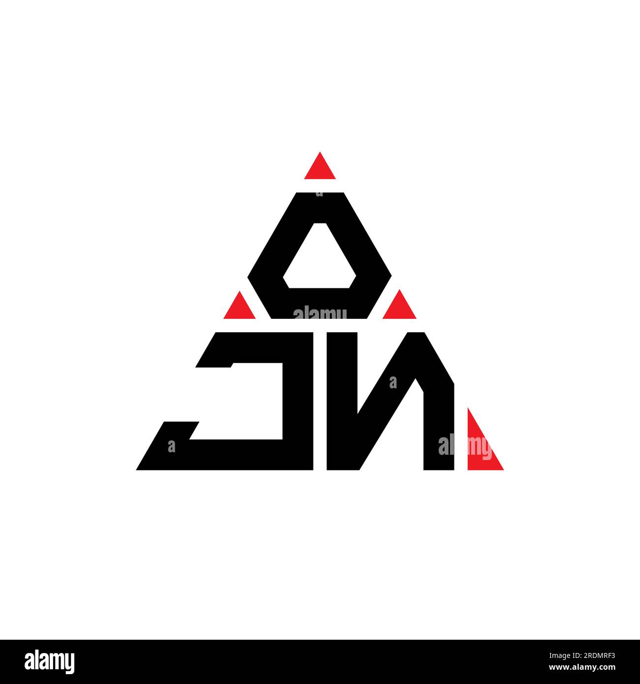 OJN triangle letter logo design with triangle shape. OJN triangle logo design monogram. OJN ...