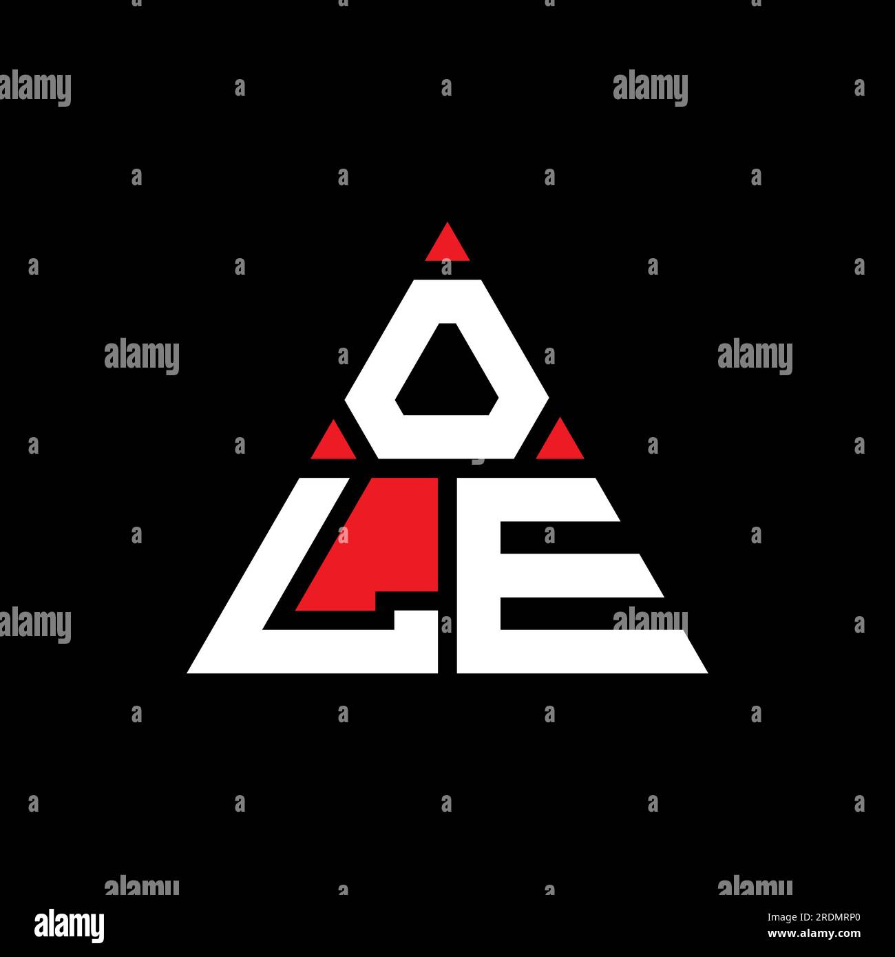 OLE triangle letter logo design with triangle shape. OLE triangle logo ...