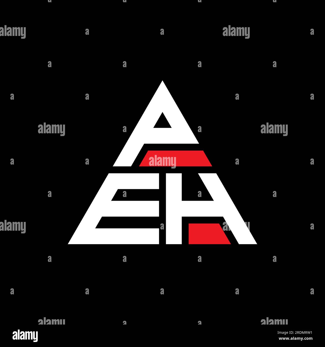 PEH triangle letter logo design with triangle shape. PEH triangle logo ...