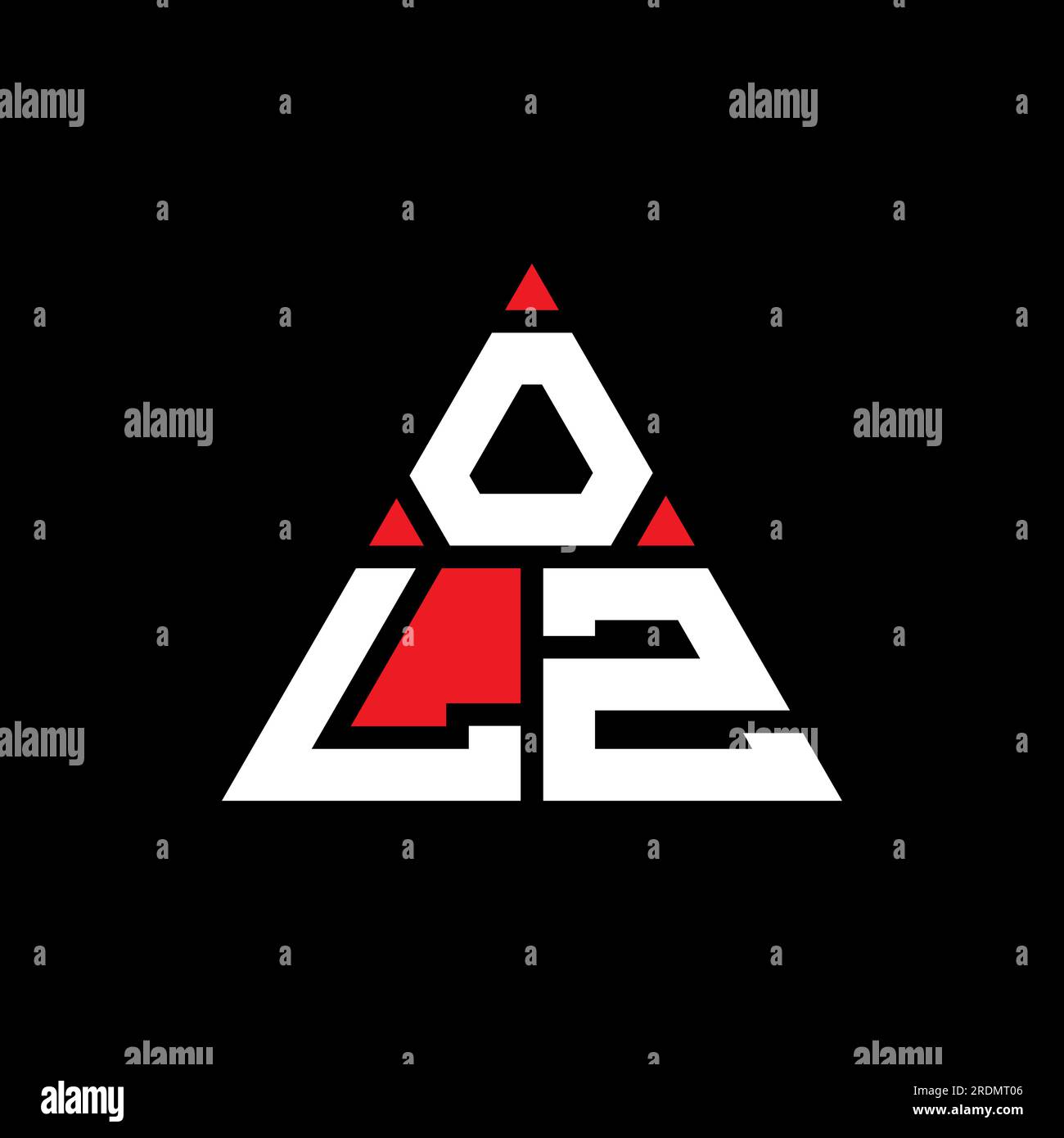 OLZ triangle letter logo design with triangle shape. OLZ triangle logo ...