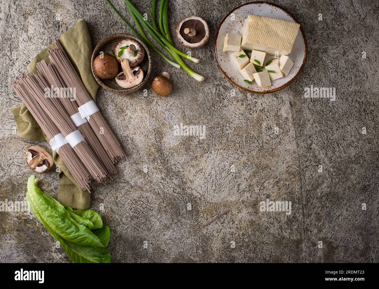 Raw soba noodles and cooking ingredient Stock Photo - Alamy