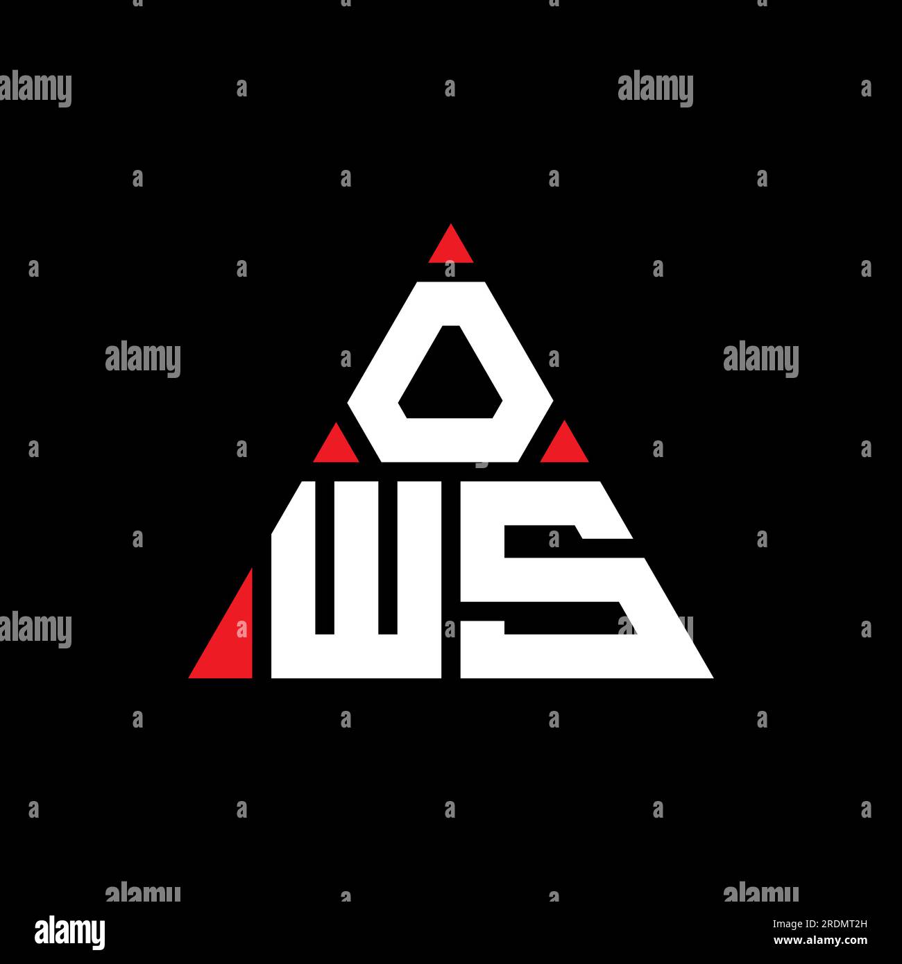 OWS triangle letter logo design with triangle shape. OWS triangle logo ...