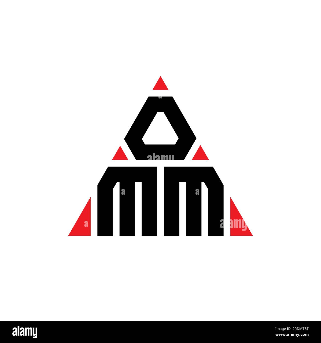 OMM triangle letter logo design with triangle shape. OMM triangle logo ...