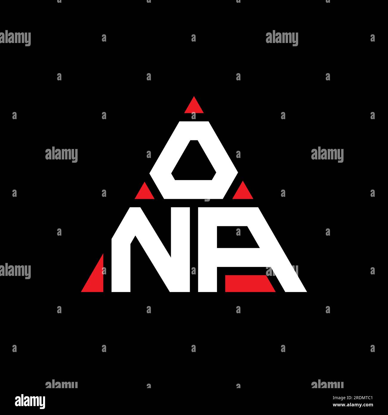 ONA triangle letter logo design with triangle shape. ONA triangle logo ...