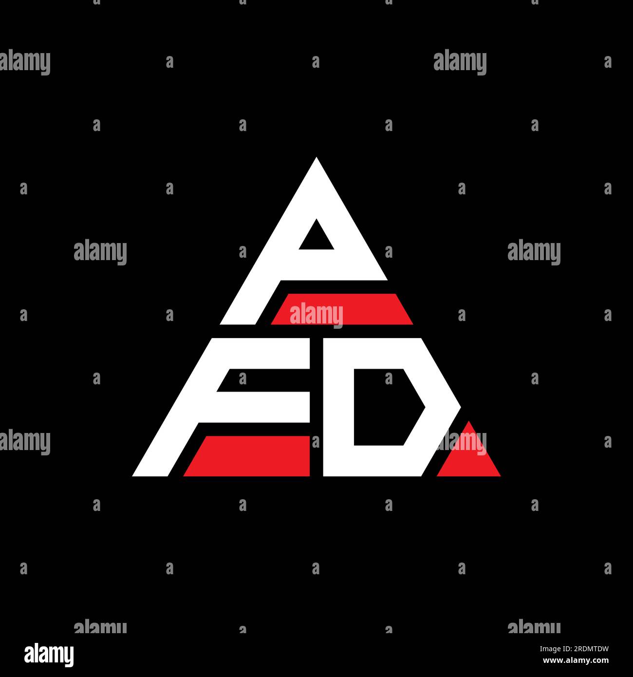 PFD triangle letter logo design with triangle shape. PFD triangle logo ...