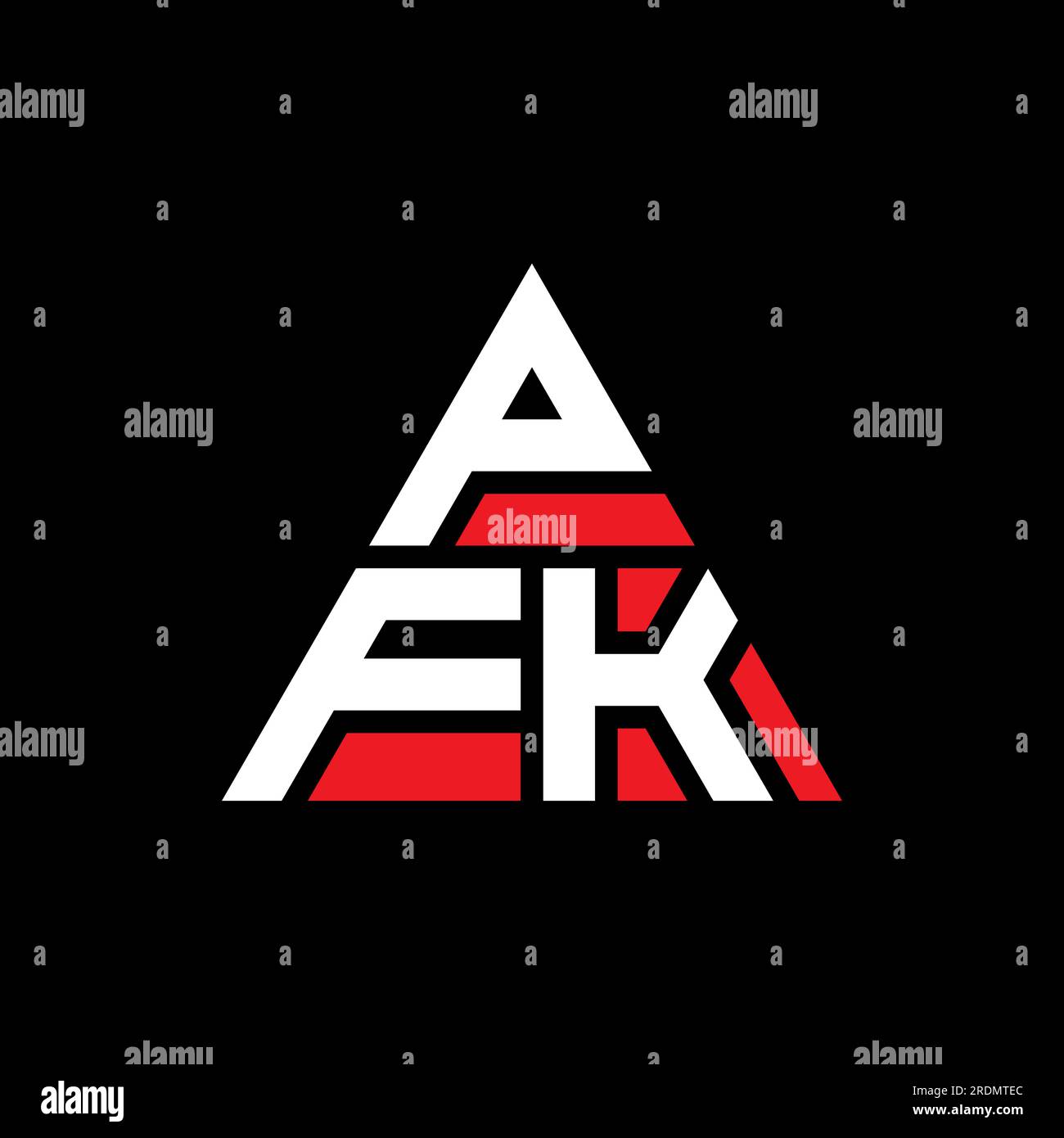 PFK triangle letter logo design with triangle shape. PFK triangle logo ...