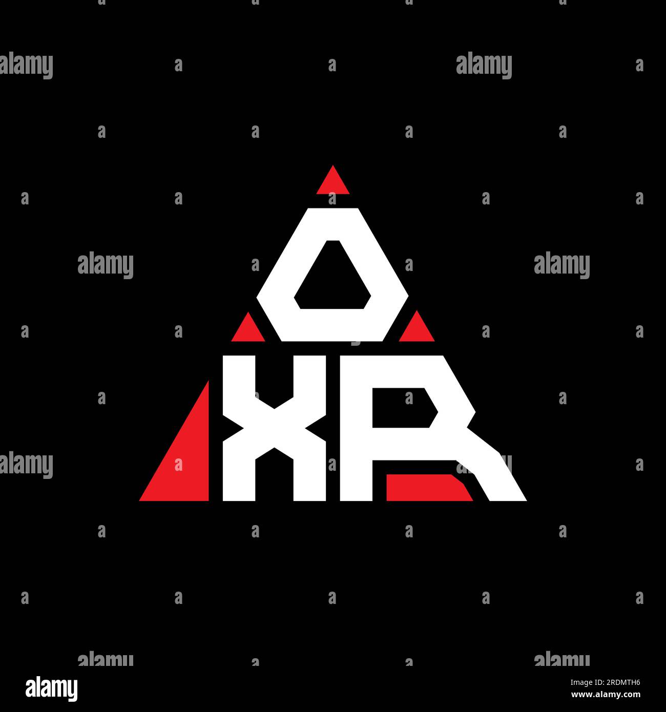 OXR triangle letter logo design with triangle shape. OXR triangle logo ...