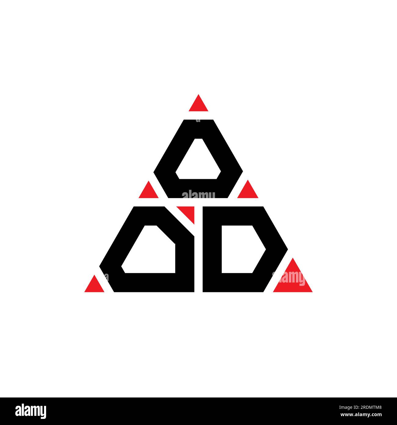 OOD triangle letter logo design with triangle shape. OOD triangle logo ...