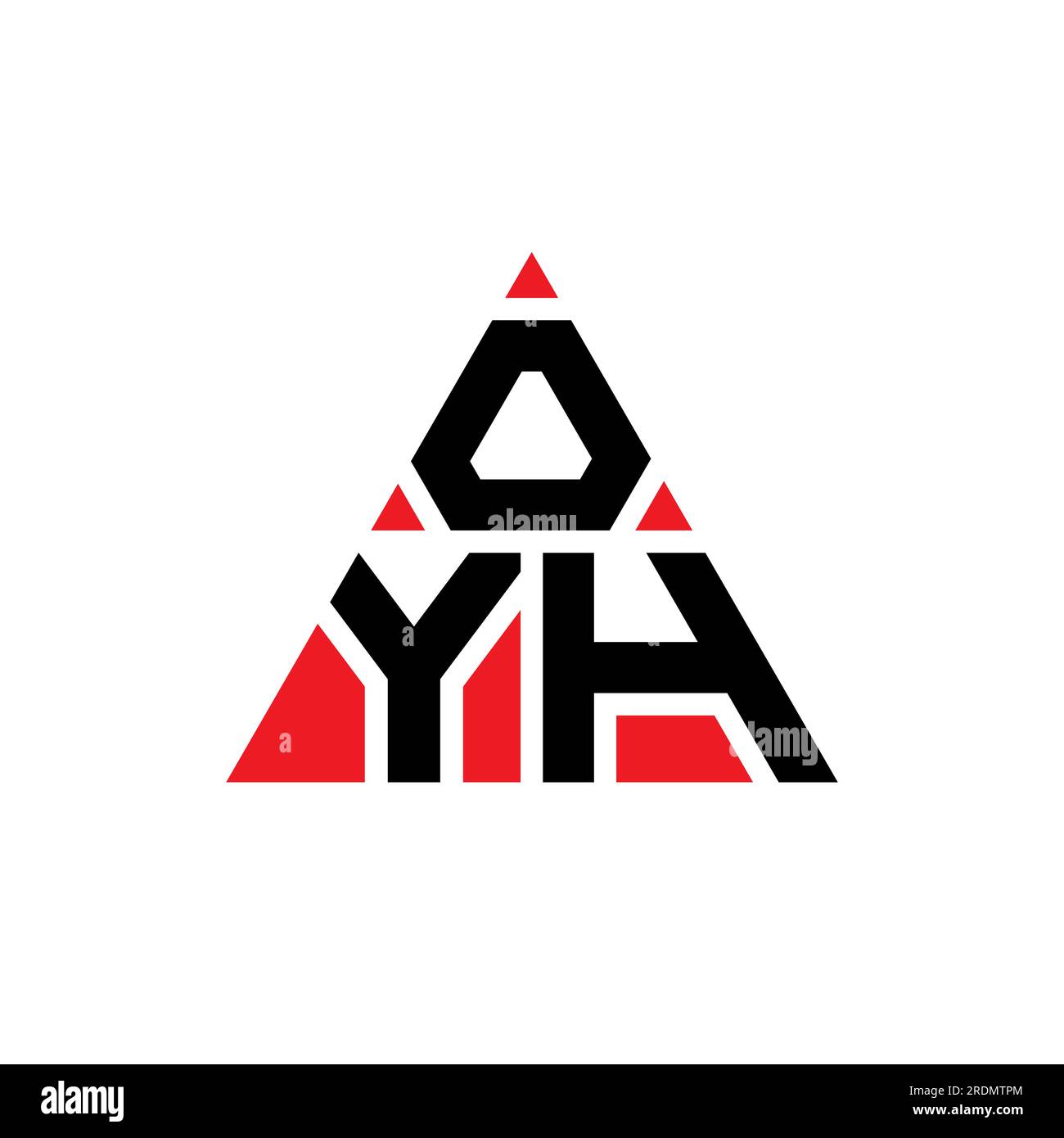 OYH triangle letter logo design with triangle shape. OYH triangle logo ...