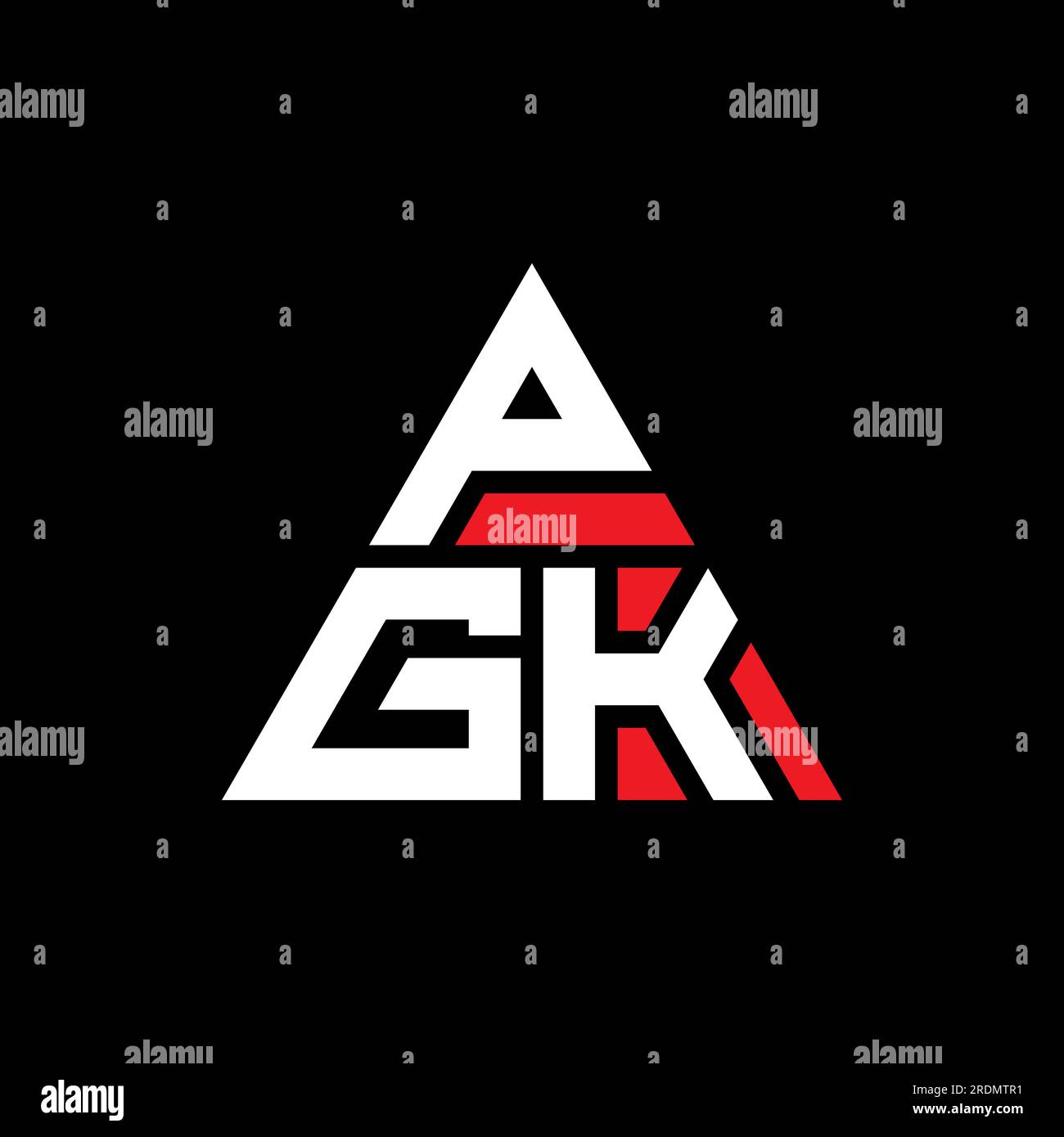 PGK triangle letter logo design with triangle shape. PGK triangle logo ...