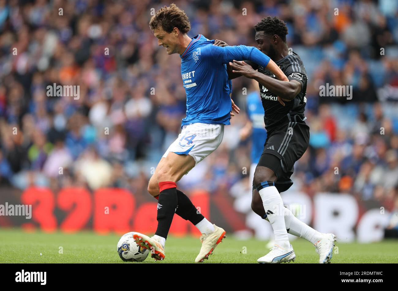 Rangers Sam Lammers and Hamberger SV Stephan Ambrosius during the pre ...