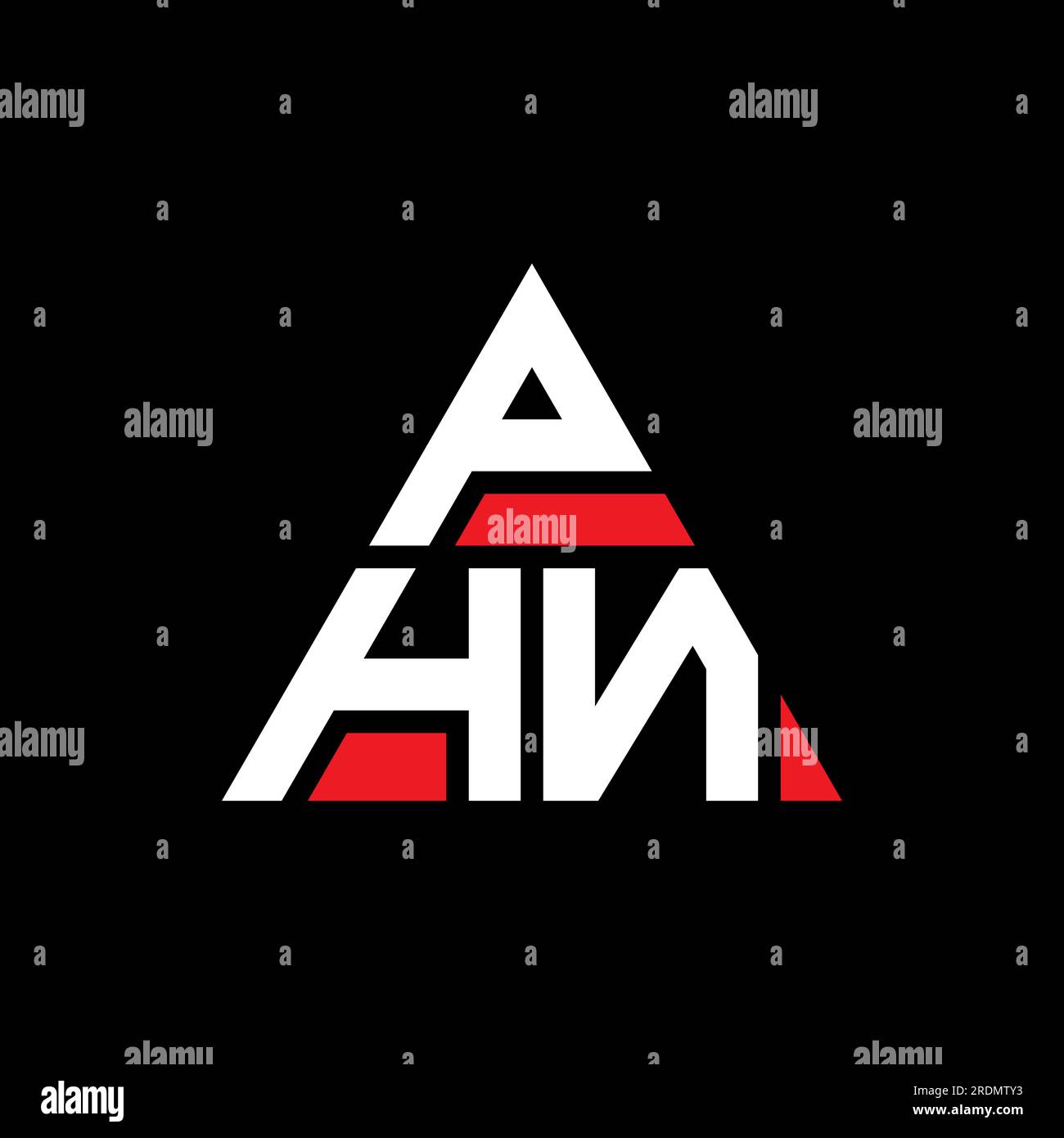 PHN triangle letter logo design with triangle shape. PHN triangle logo ...