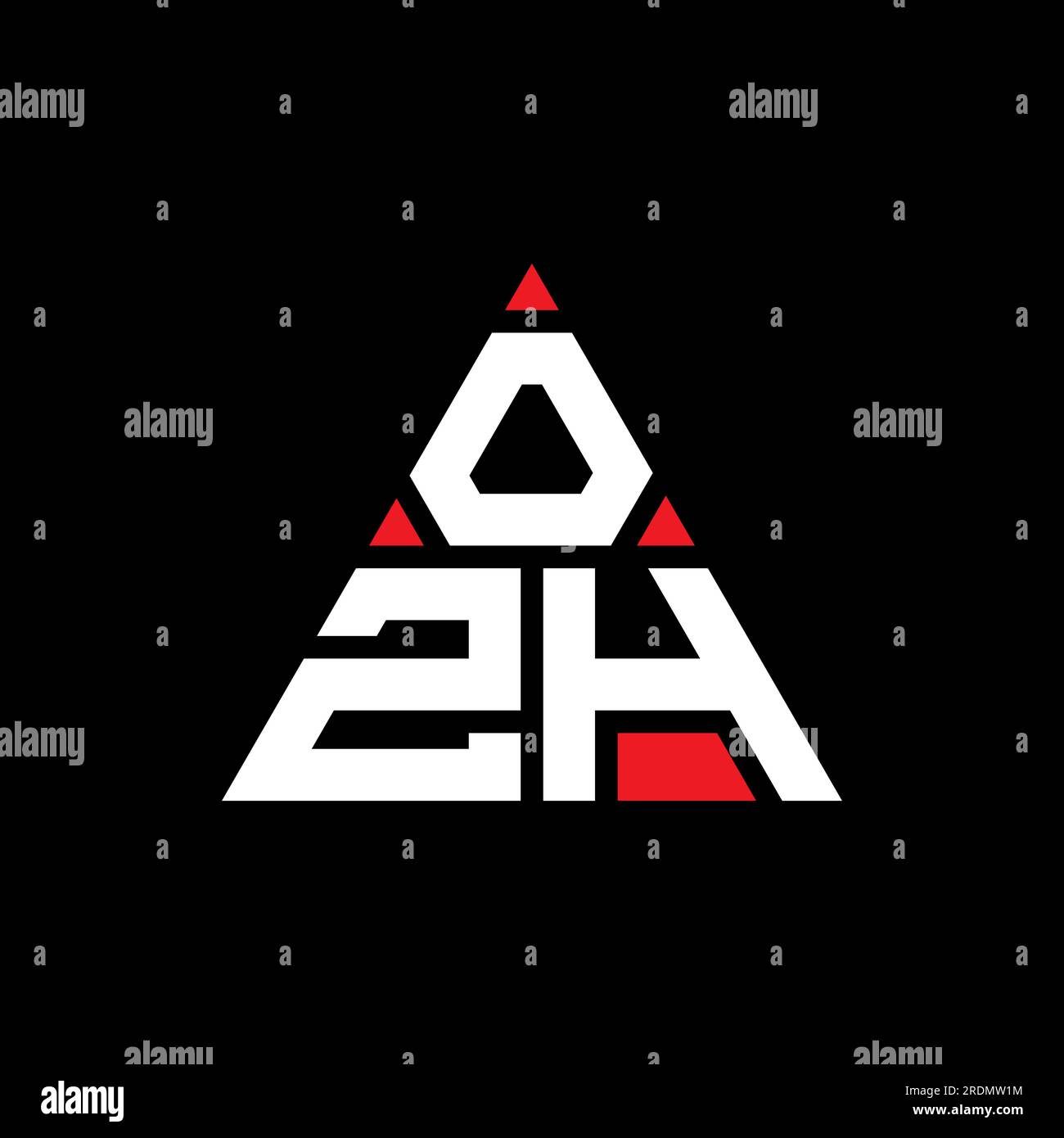 OZH triangle letter logo design with triangle shape. OZH triangle logo ...