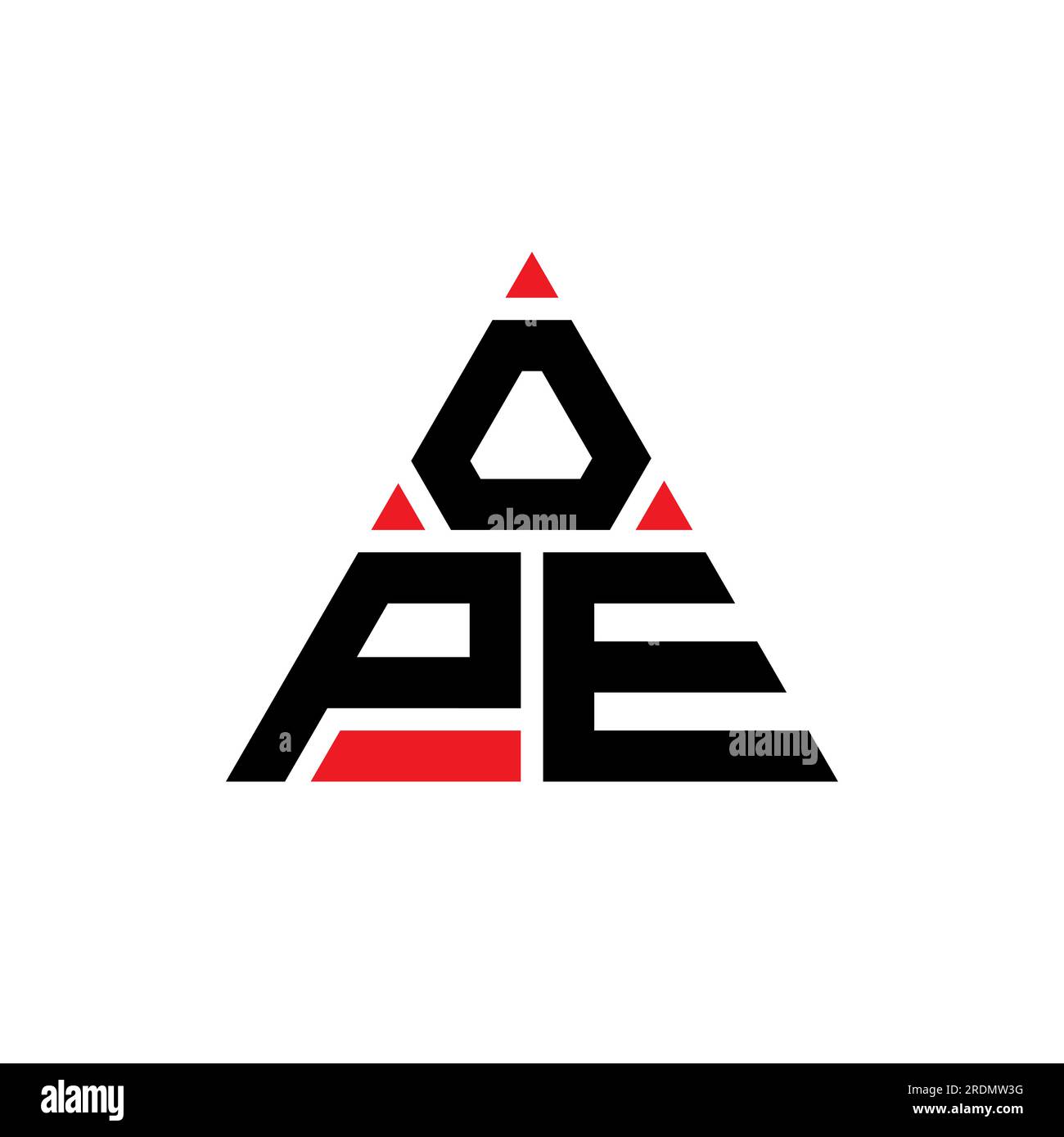 OPE triangle letter logo design with triangle shape. OPE triangle logo ...