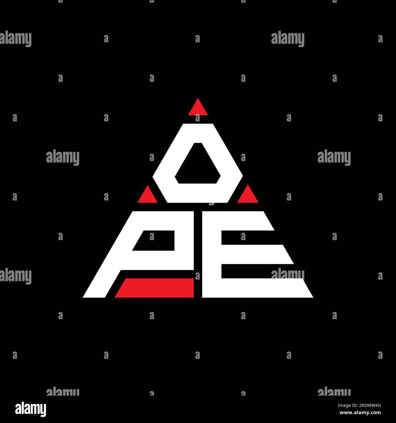 OPE triangle letter logo design with triangle shape. OPE triangle logo ...
