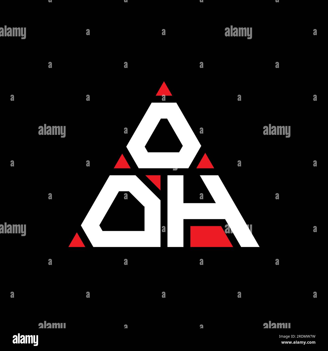 OOH triangle letter logo design with triangle shape. OOH triangle logo ...