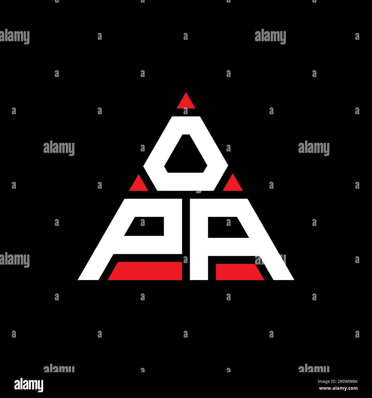 OPA triangle letter logo design with triangle shape. OPA triangle logo ...