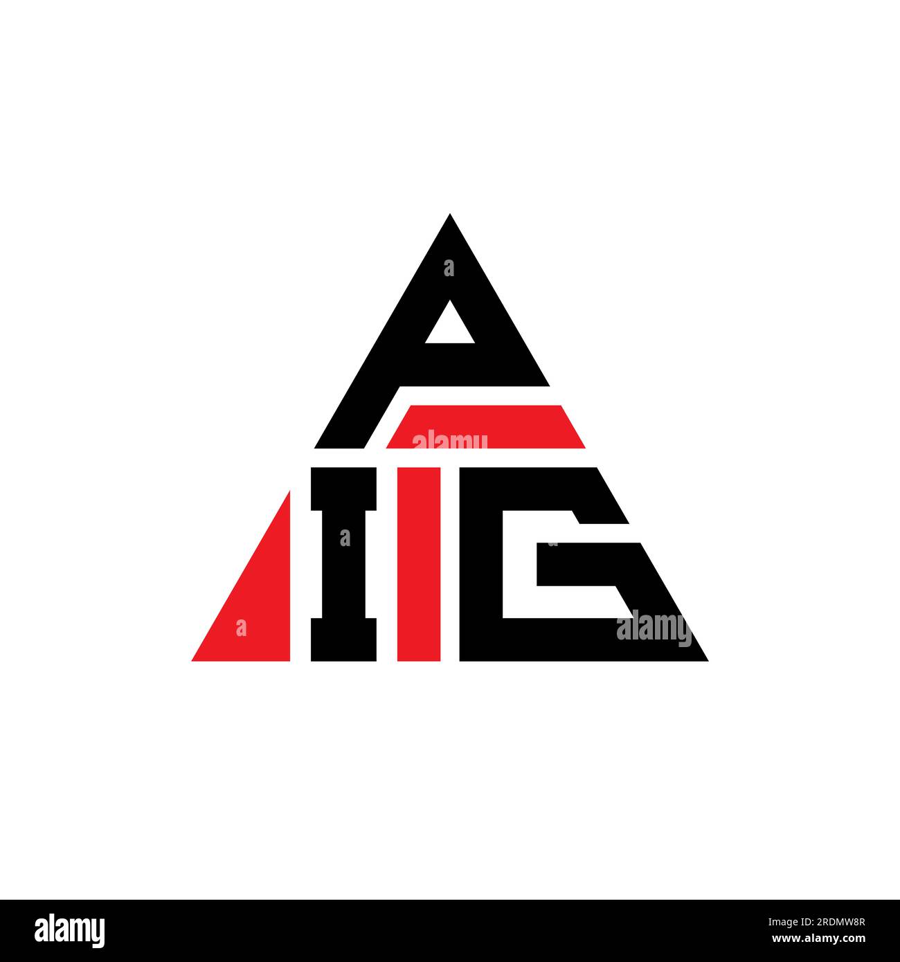 PIG triangle letter logo design with triangle shape. PIG triangle logo ...