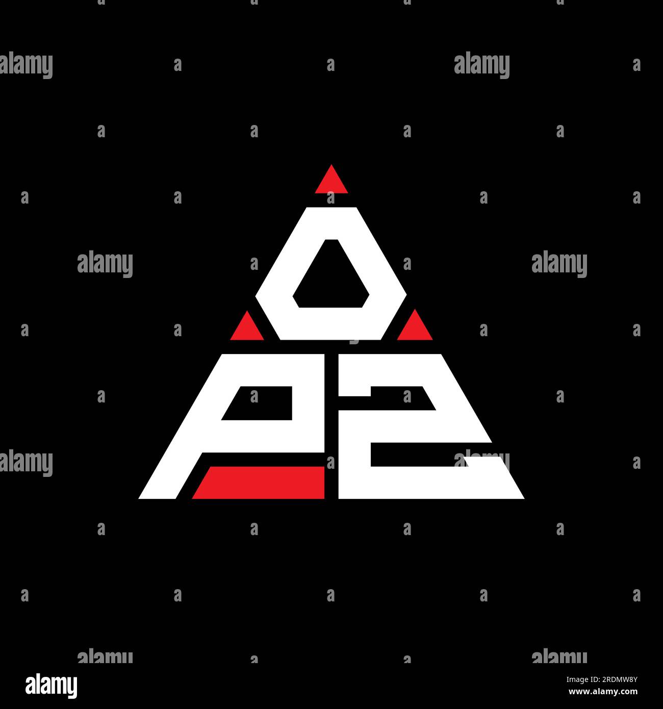 OPZ triangle letter logo design with triangle shape. OPZ triangle logo ...