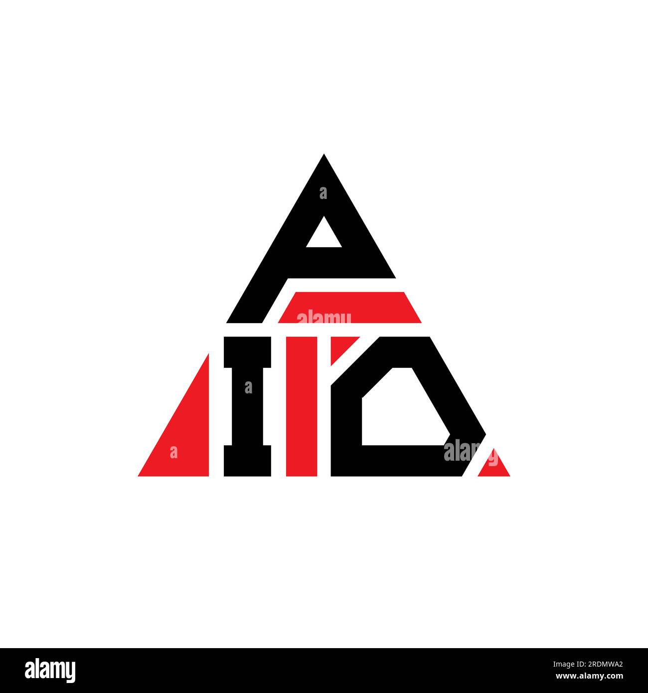 PIO triangle letter logo design with triangle shape. PIO triangle logo ...