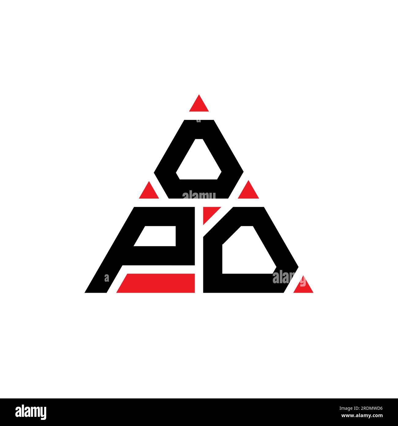 OPO triangle letter logo design with triangle shape. OPO triangle logo ...