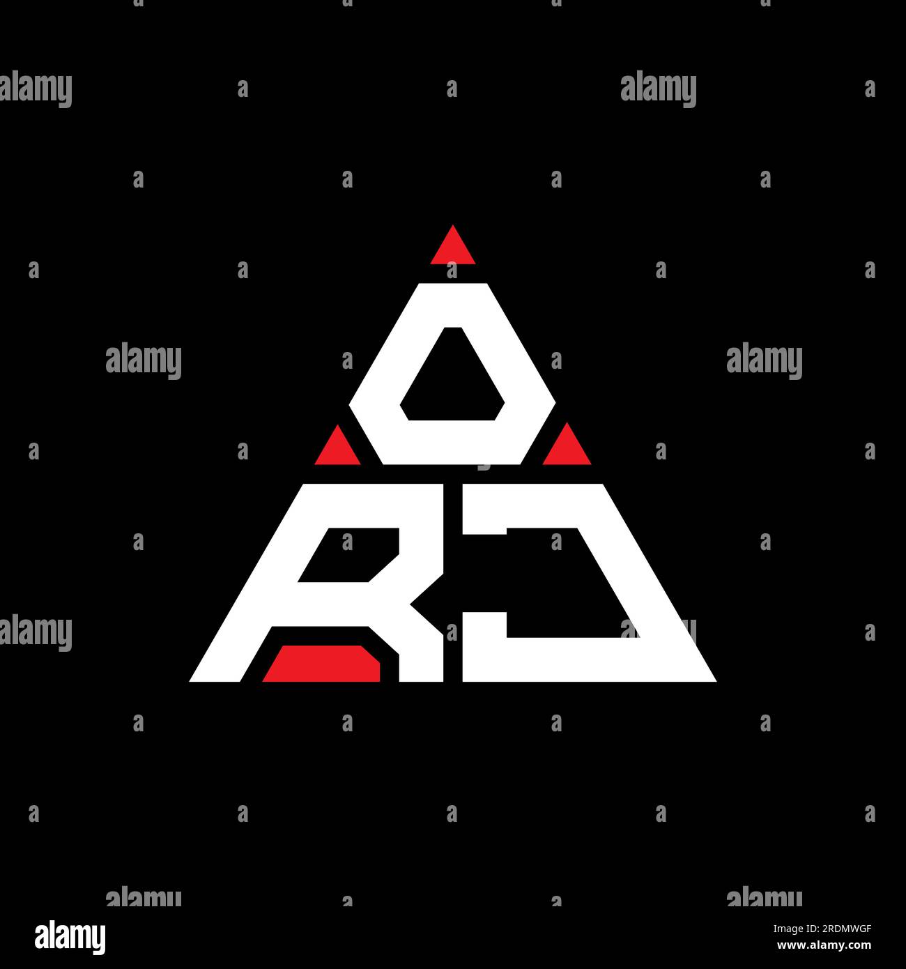 ORJ triangle letter logo design with triangle shape. ORJ triangle logo ...