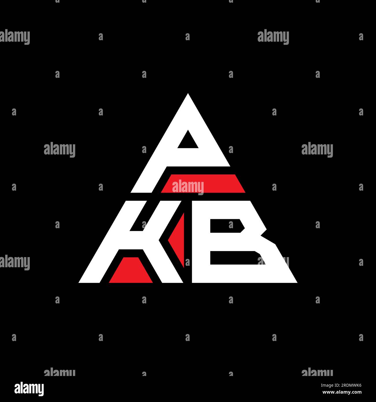 PKB triangle letter logo design with triangle shape. PKB triangle logo ...
