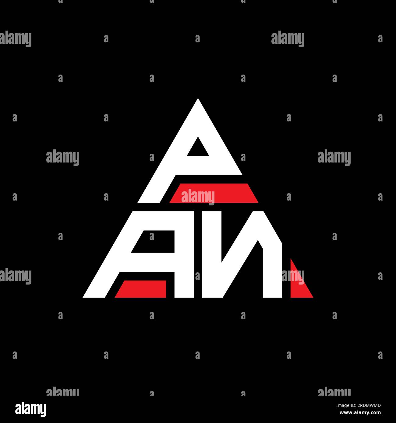 PAN triangle letter logo design with triangle shape. PAN triangle logo ...