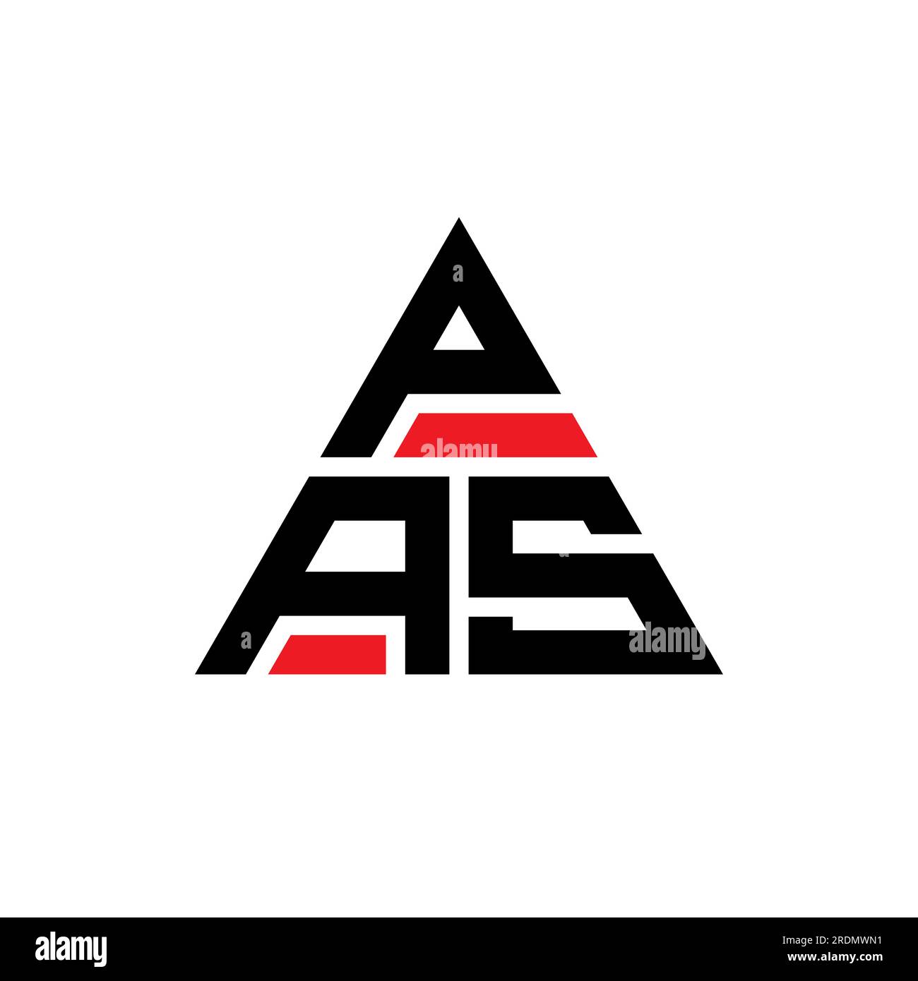 PAS triangle letter logo design with triangle shape. PAS triangle logo ...