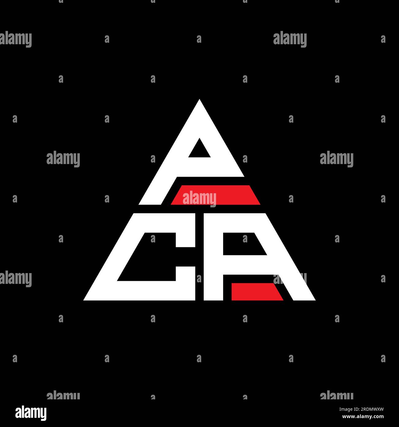PCA triangle letter logo design with triangle shape. PCA triangle logo ...