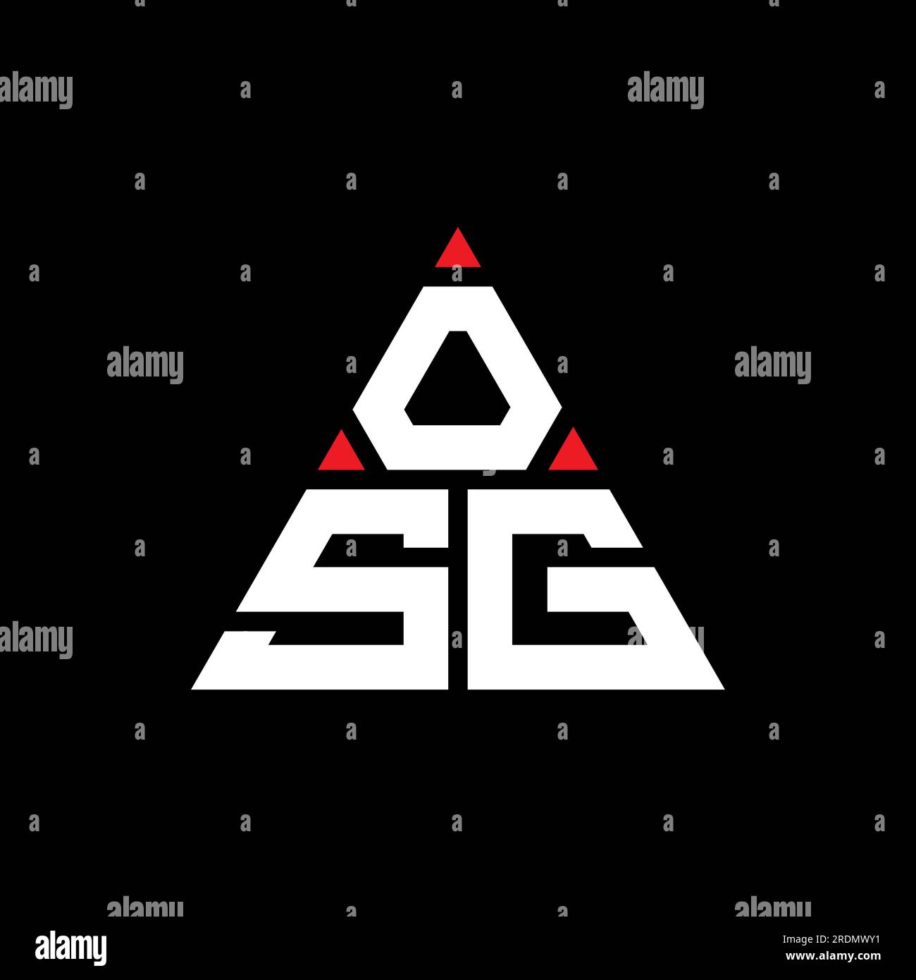 OSG triangle letter logo design with triangle shape. OSG triangle logo design monogram. OSG ...