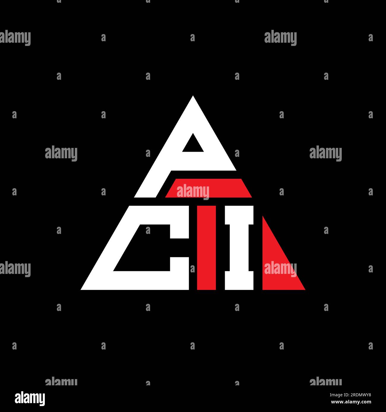 PCI triangle letter logo design with triangle shape. PCI triangle logo ...
