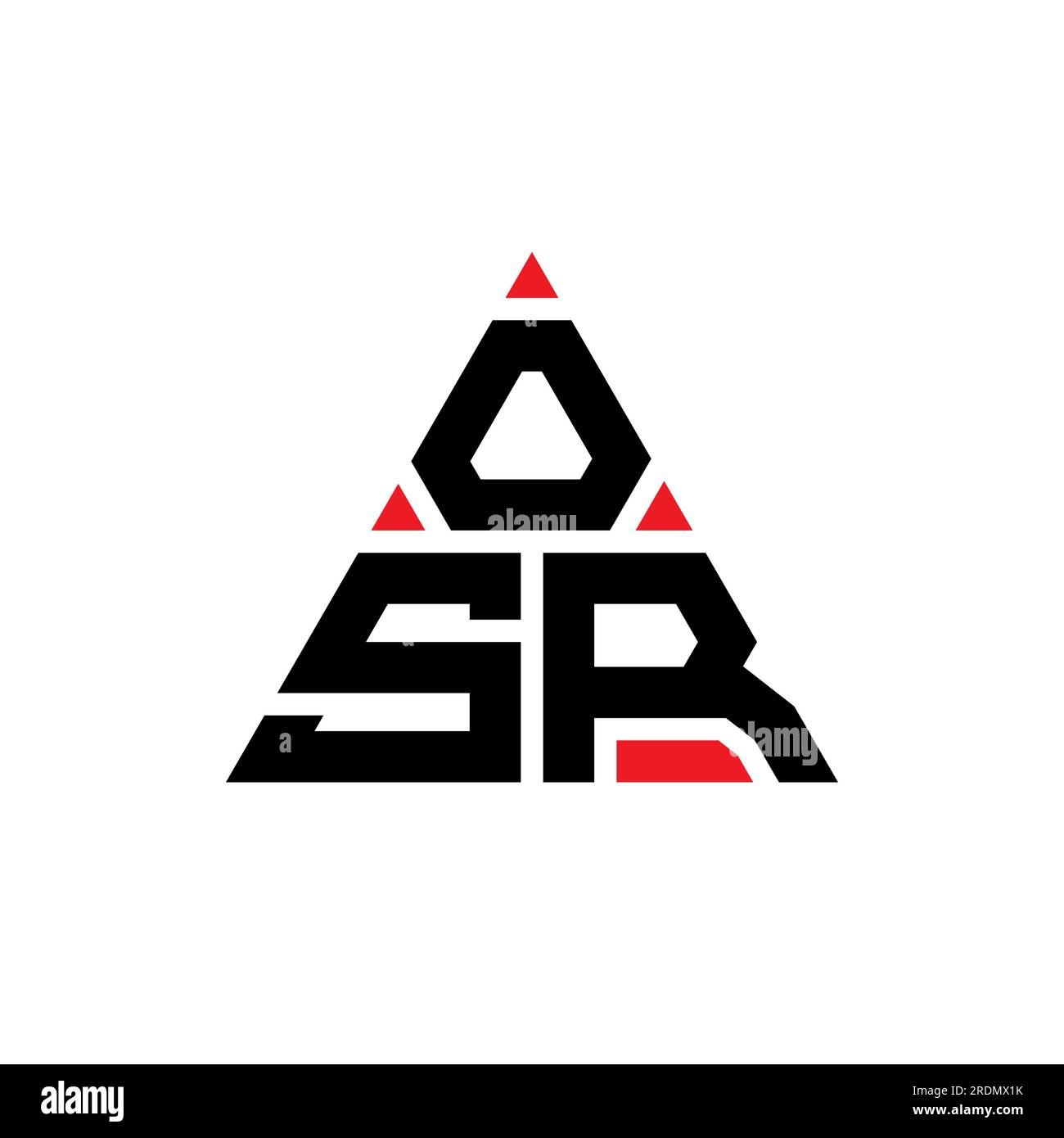 OSR triangle letter logo design with triangle shape. OSR triangle logo ...