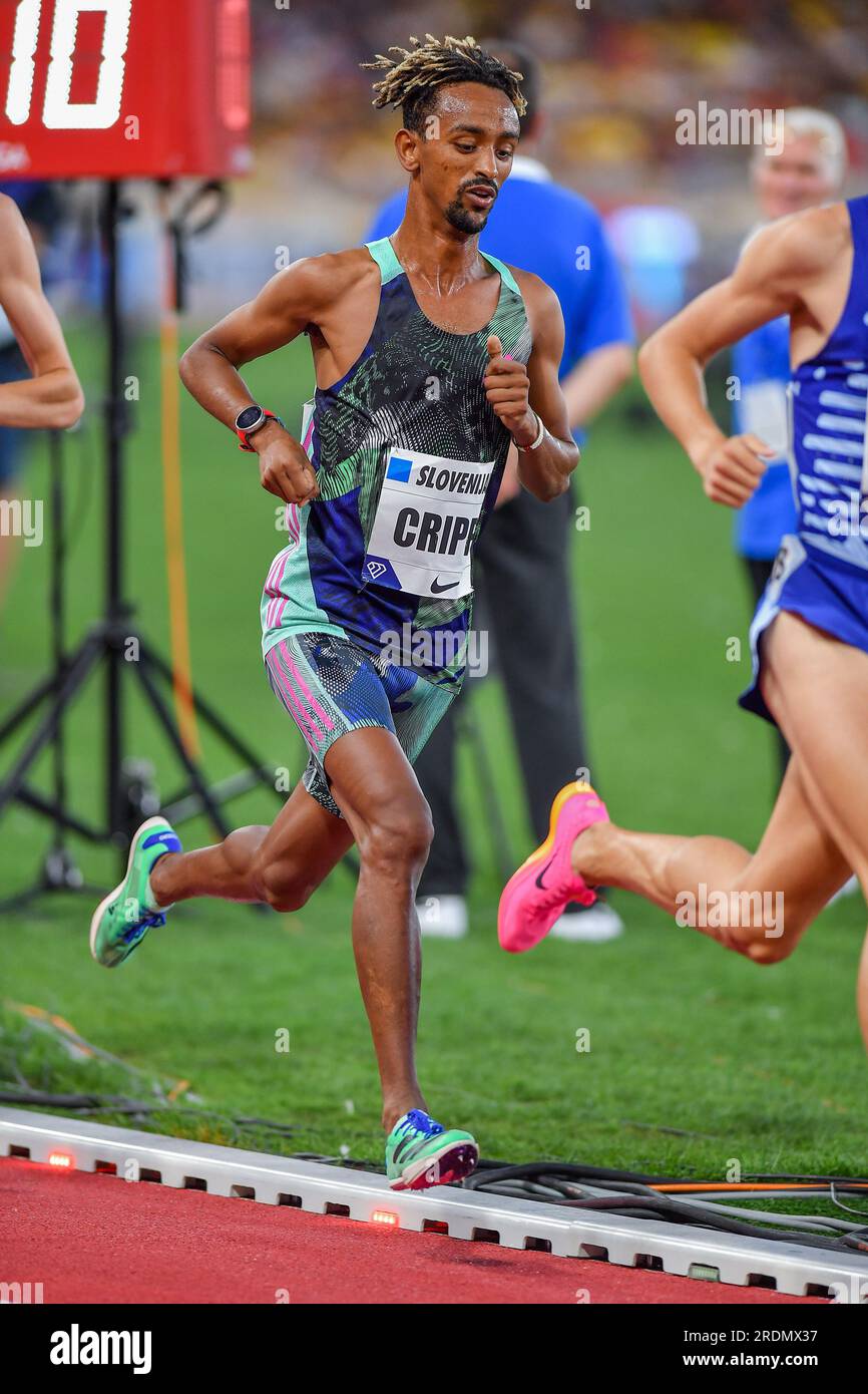 Stade Louis II, Monaco, Principality of Monaco, July 21, 2023, 5000M MEN: Yemaneberhan CRIPPA ...
