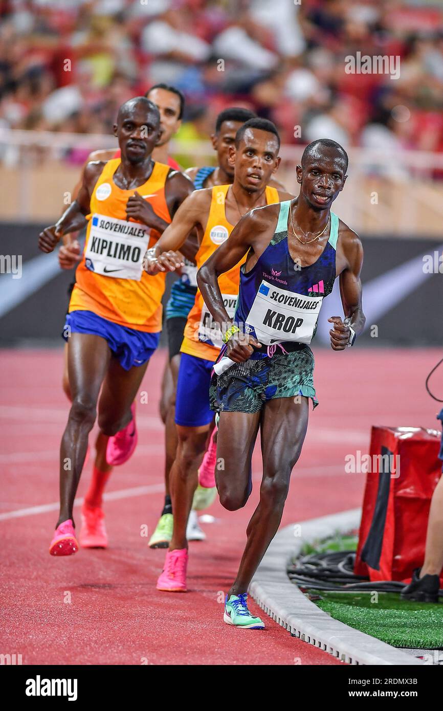 Stade Louis II, Monaco, Principality of Monaco, July 21, 2023, 5000M MEN: Jacob KROP (Kenia ...