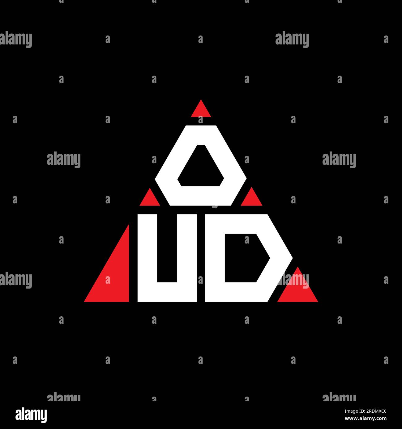 OUD triangle letter logo design with triangle shape. OUD triangle logo ...