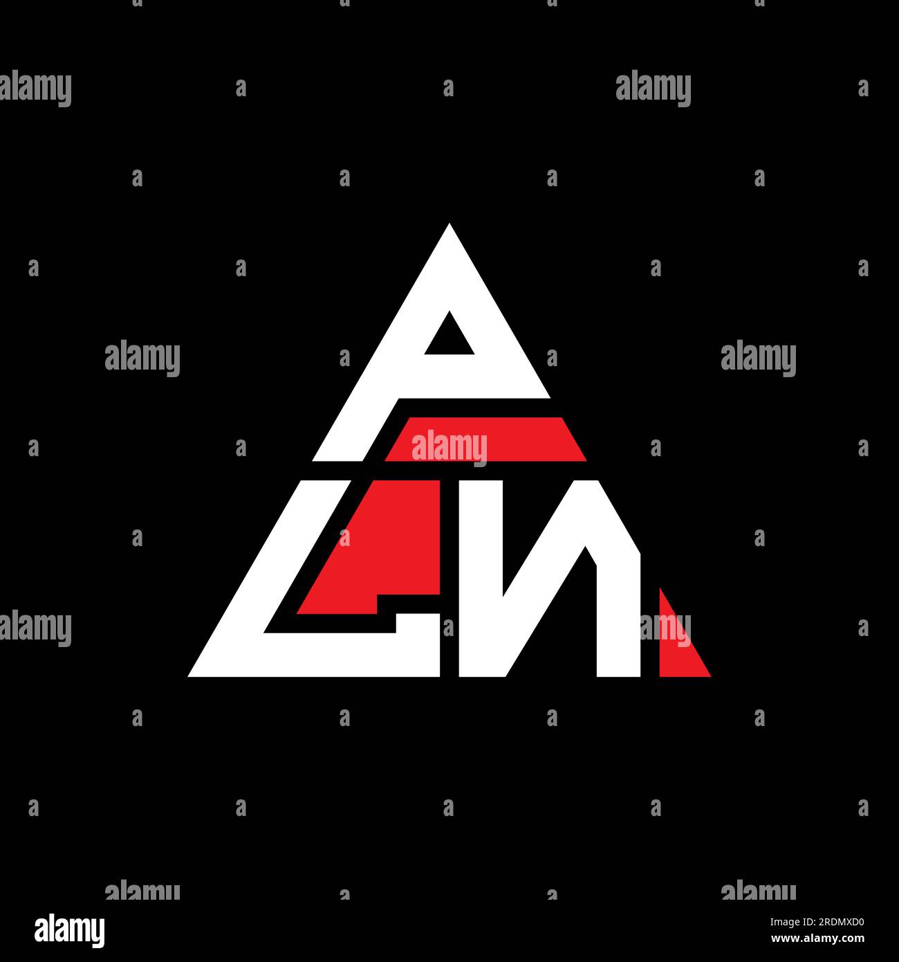PLN triangle letter logo design with triangle shape. PLN triangle logo ...