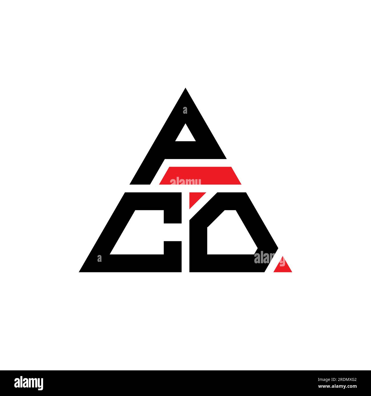 PCO triangle letter logo design with triangle shape. PCO triangle logo ...