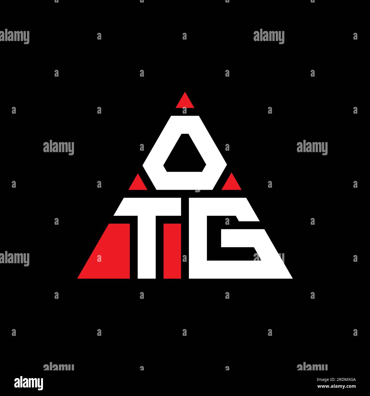 OTG triangle letter logo design with triangle shape. OTG triangle logo ...