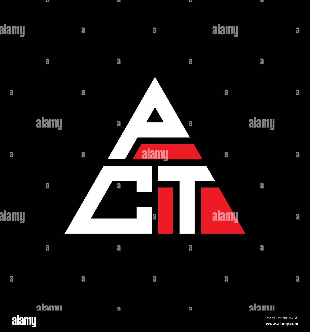 PCT triangle letter logo design with triangle shape. PCT triangle logo ...