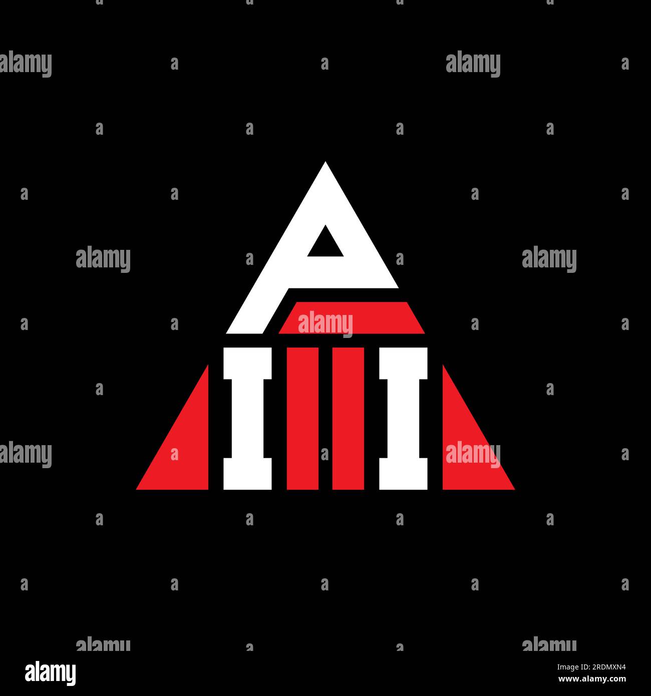 PII triangle letter logo design with triangle shape. PII triangle logo ...