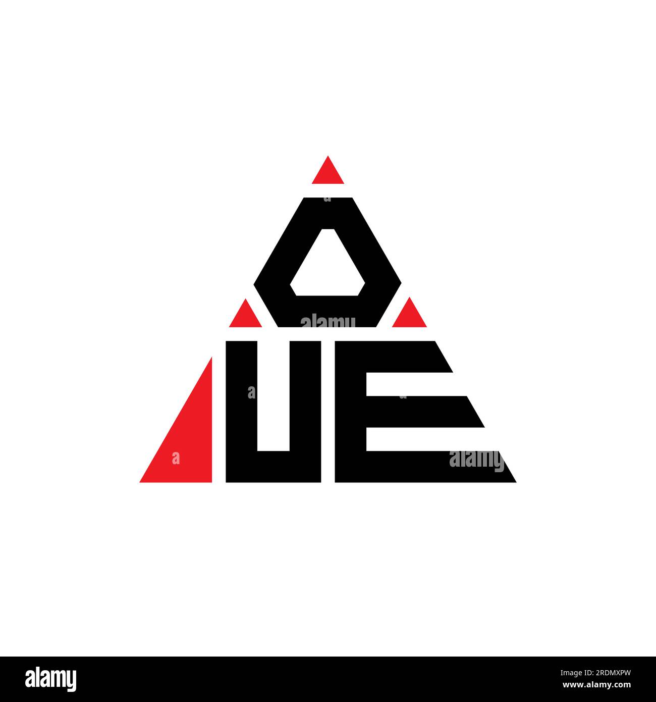 OUE triangle letter logo design with triangle shape. OUE triangle logo ...