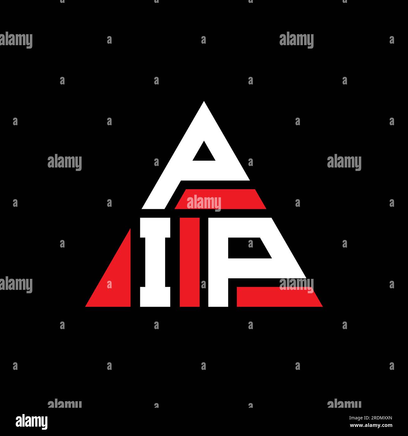 PIP triangle letter logo design with triangle shape. PIP triangle logo ...