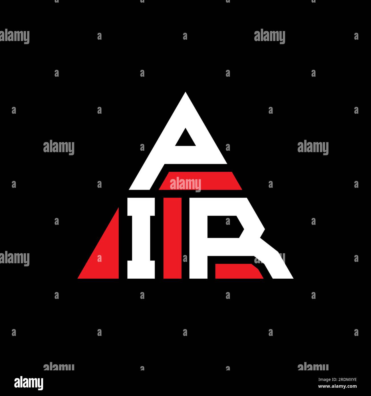 PIR triangle letter logo design with triangle shape. PIR triangle logo ...
