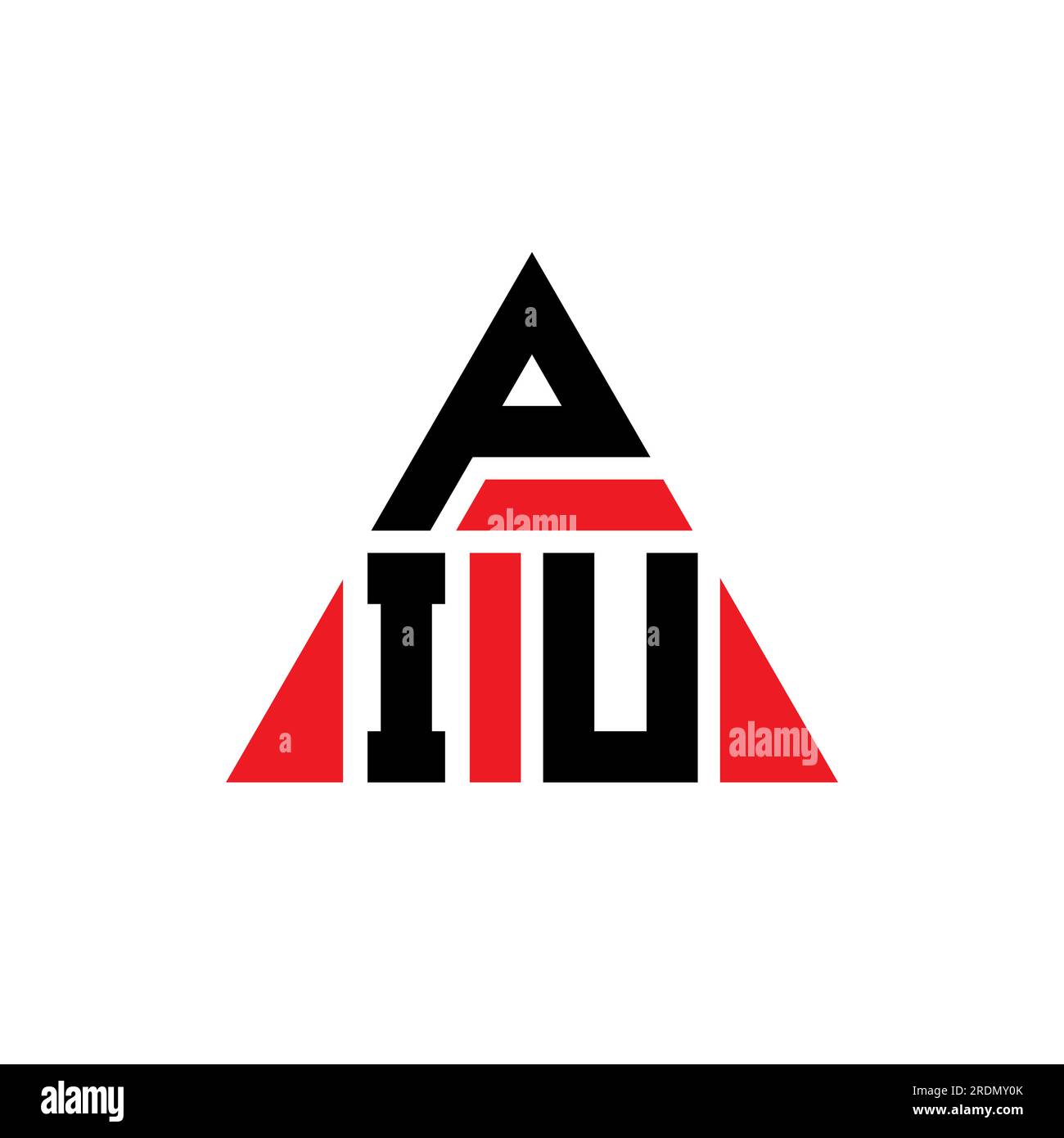 PIU triangle letter logo design with triangle shape. PIU triangle logo ...