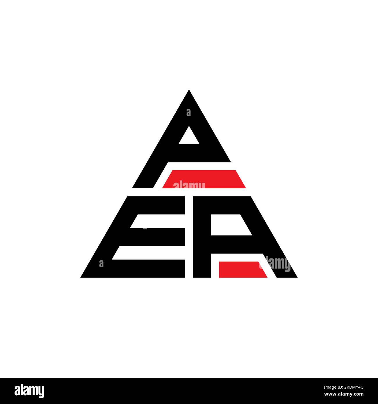 PEA triangle letter logo design with triangle shape. PEA triangle logo ...