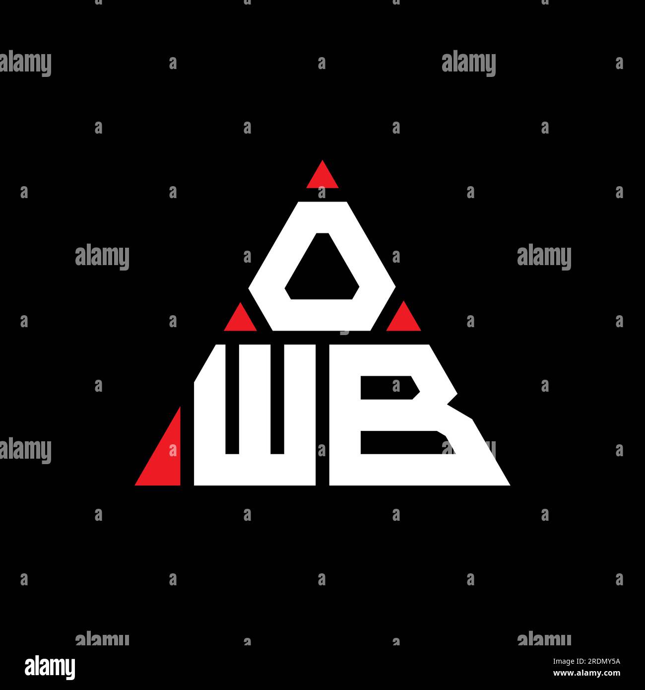 OWB triangle letter logo design with triangle shape. OWB triangle logo ...