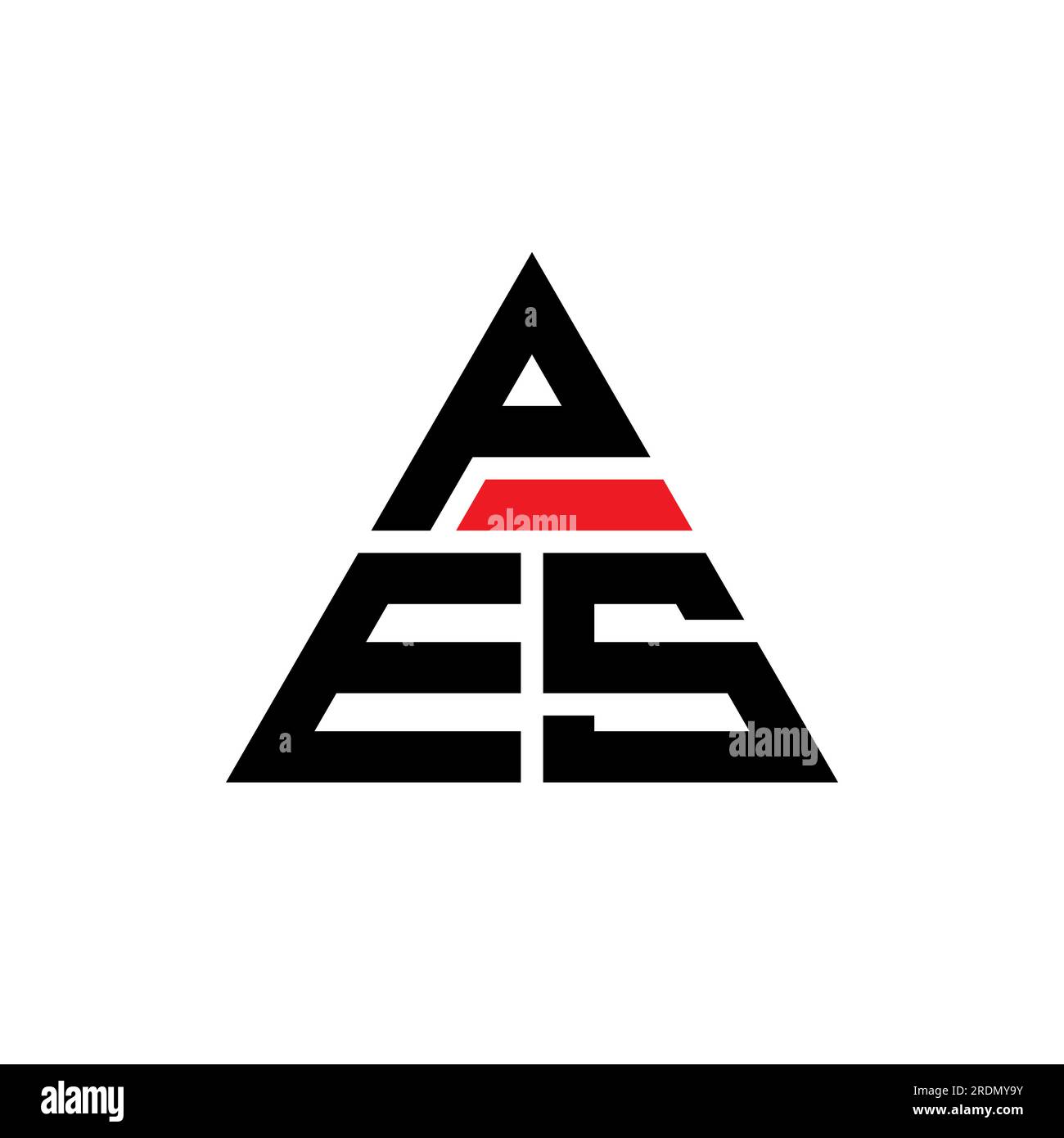 PES triangle letter logo design with triangle shape. PES triangle logo ...