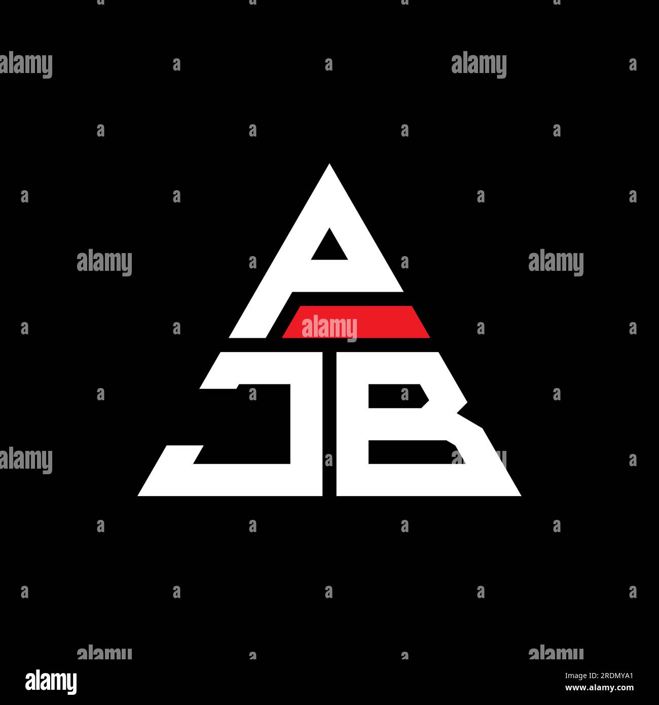 PJB triangle letter logo design with triangle shape. PJB triangle logo ...